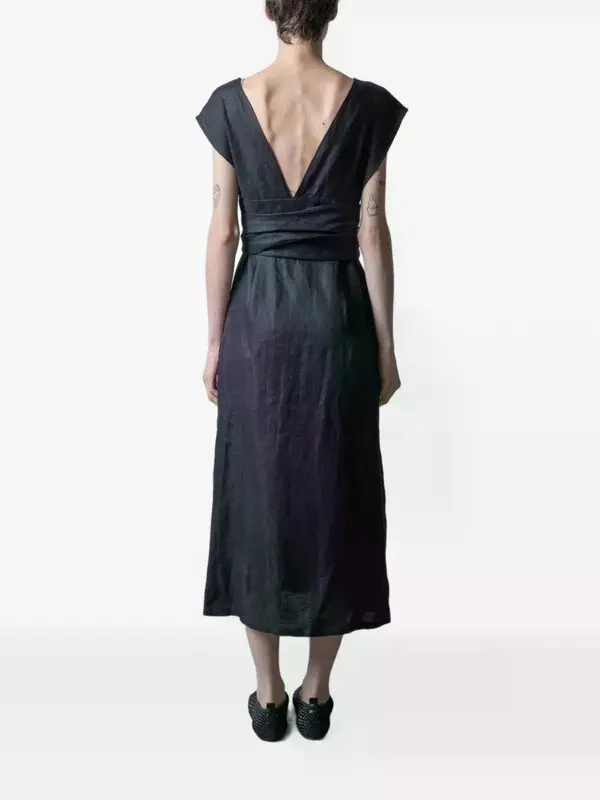 MULLER OF YOSHIOKUBO Button-down Belted Midi Dress