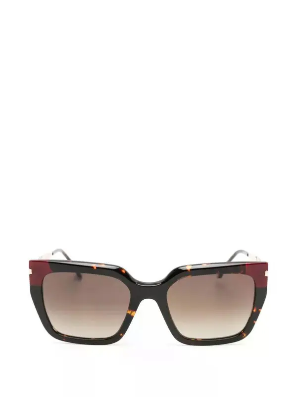 Carolina Herrera Tortoiseshell-effect Square-frame Sunglasses