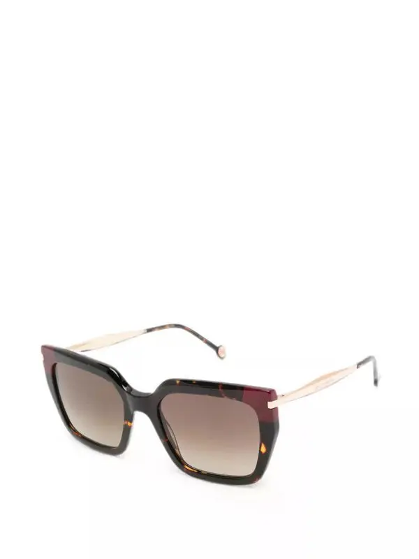 Carolina Herrera Tortoiseshell-effect Square-frame Sunglasses