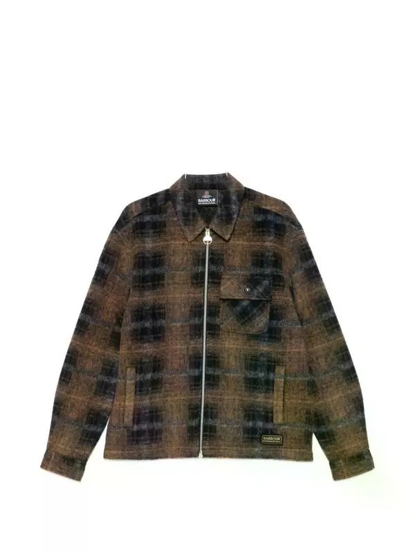 Barbour Check-pattern Zip-up Jacket - Brown