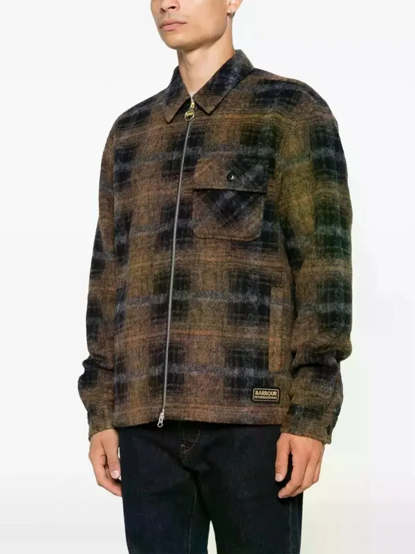 Barbour Check-pattern Zip-up Jacket