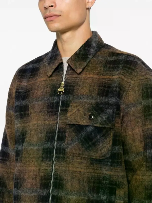 Barbour Check-pattern Zip-up Jacket