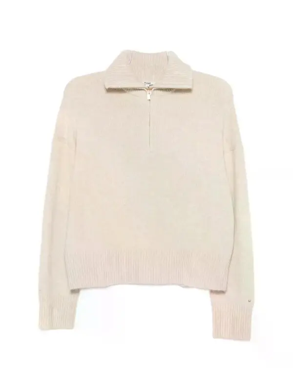 Maje Quarter-zip Sweater - Neutrals