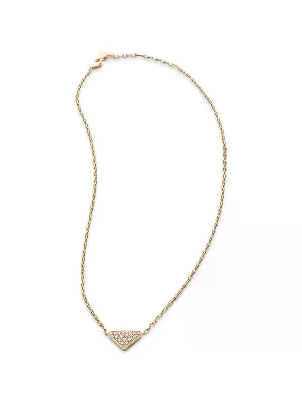 Prada Eternal Eternal Diamonds Mini Triangle Pendant Necklace - Gold