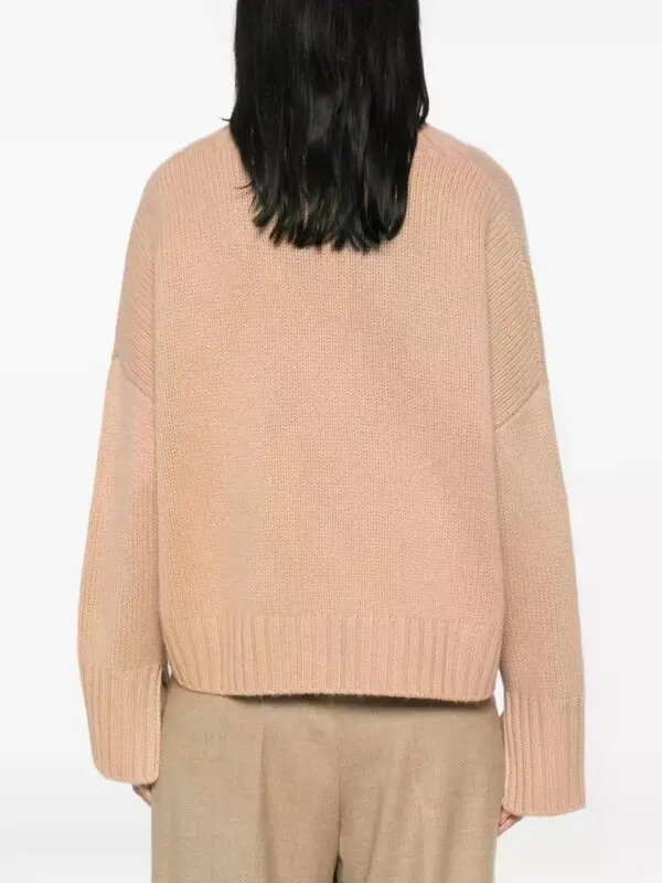 Soft Goat Roll-neck Ribbed-trim Sweater