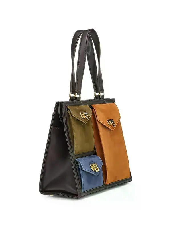 FERRAGAMO Top Handle Pocket-detail Tote Bag