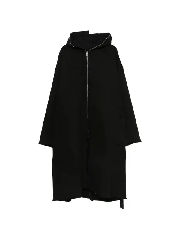 Rick Owens Gimp Wide Zip-up Hooded Coat - Black