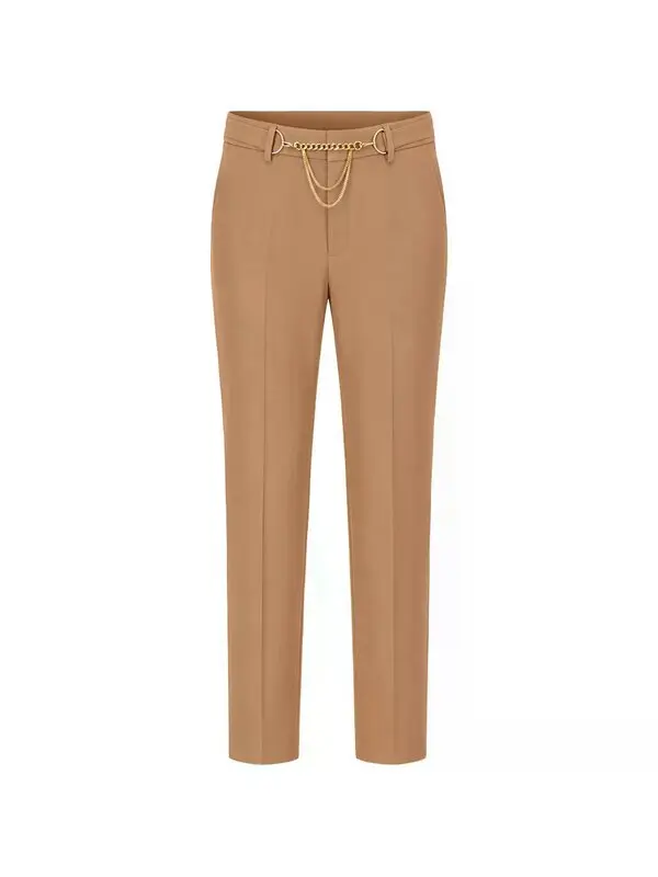 Liu Jo Chain-link Tailored Trousers - Neutrals