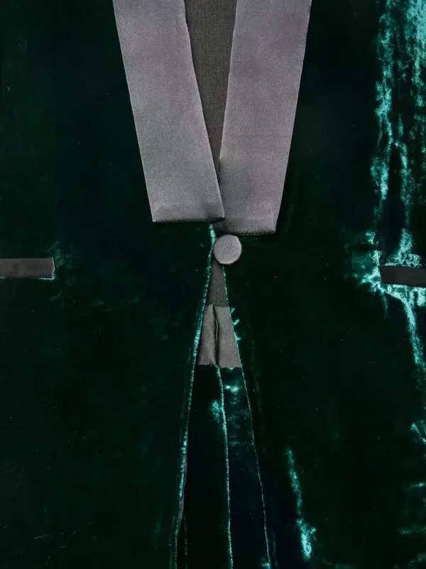 FORTE_FORTE Crushed-velvet Shawl-lapel Jacket