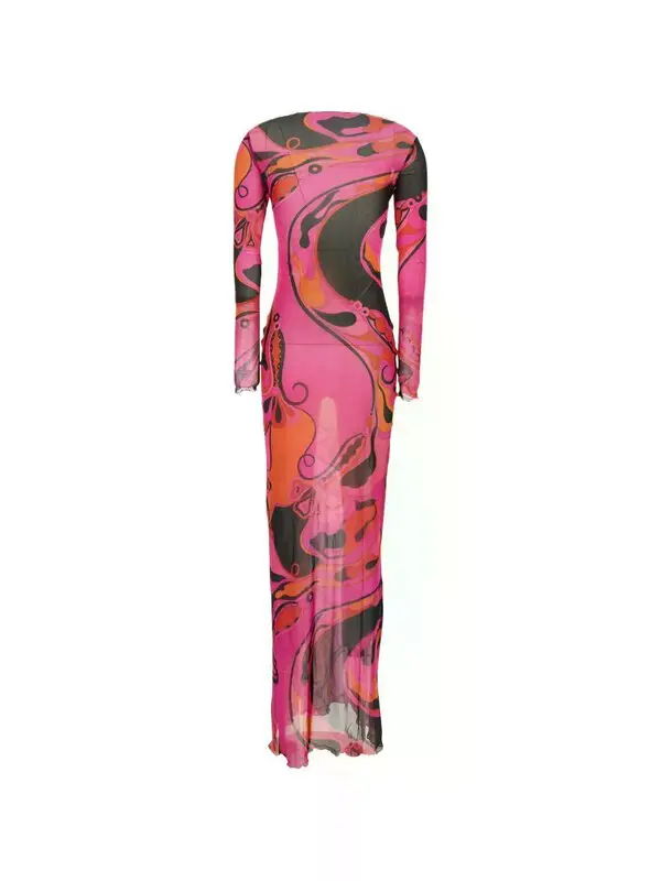 Emilio Pucci Iride-print Long-sleeve Dress