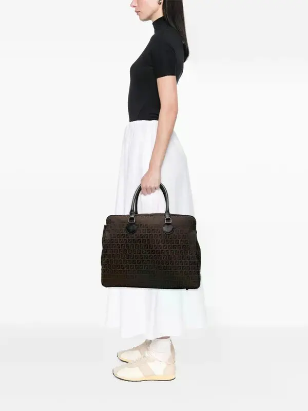 Fendi 2000-2010 Zucchino Canvas Business Bag