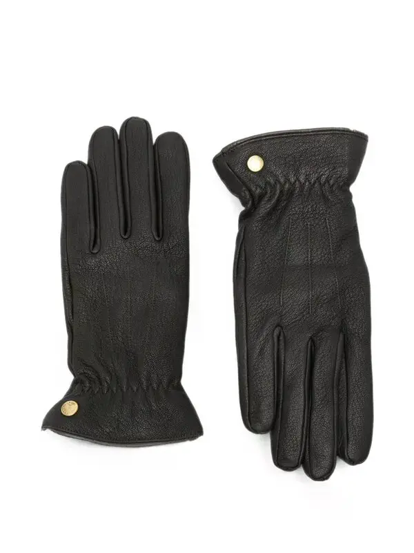 Barbour Fleece-trimmed Leather Gloves - Brown