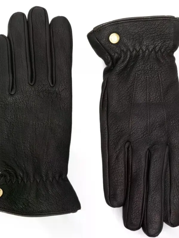 Barbour Fleece-trimmed Leather Gloves