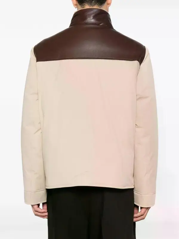 Brunello Cucinelli Shearling-trim Leather-yoke Jacket