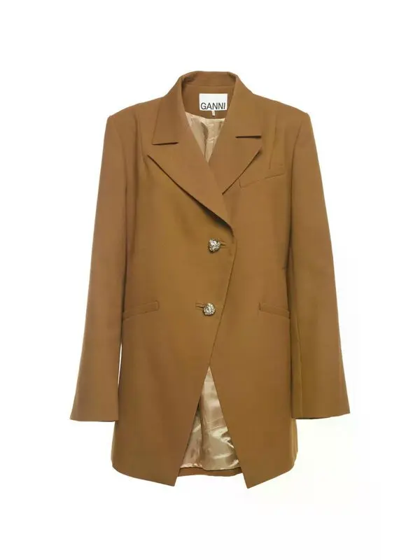 GANNI Asymmetric Single-breasted Blazer