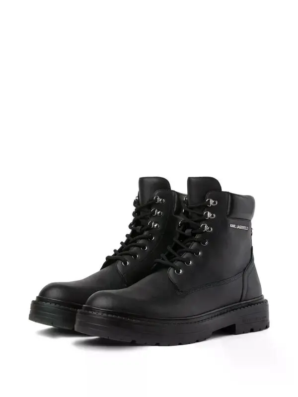 Karl Lagerfeld Miles Work Boots - Black