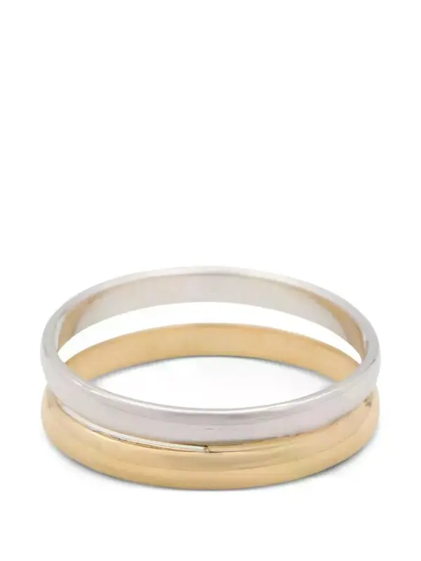 Cartier Two Tone Gold Cut-out Ring - Silver