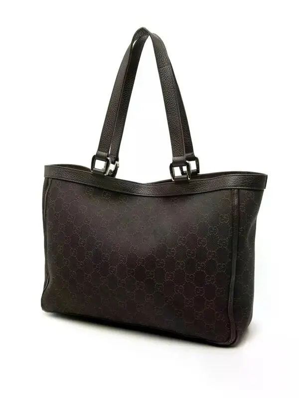Gucci 2000-2015 Gg Denim Abbey D Ring Pocket Tote Bag