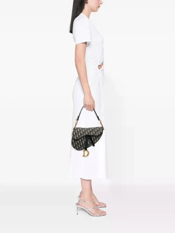 Dior 2019 Oblique Canvas Saddle Bag Shoulder Bag
