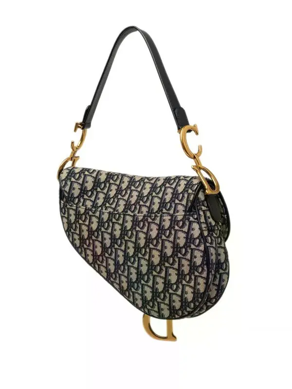 Dior 2019 Oblique Canvas Saddle Bag Shoulder Bag