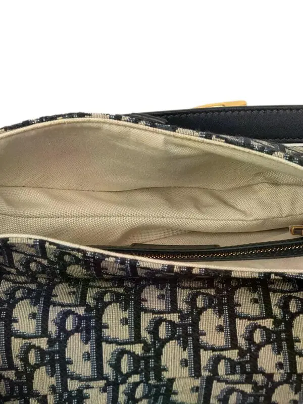Dior 2019 Oblique Canvas Saddle Bag Shoulder Bag