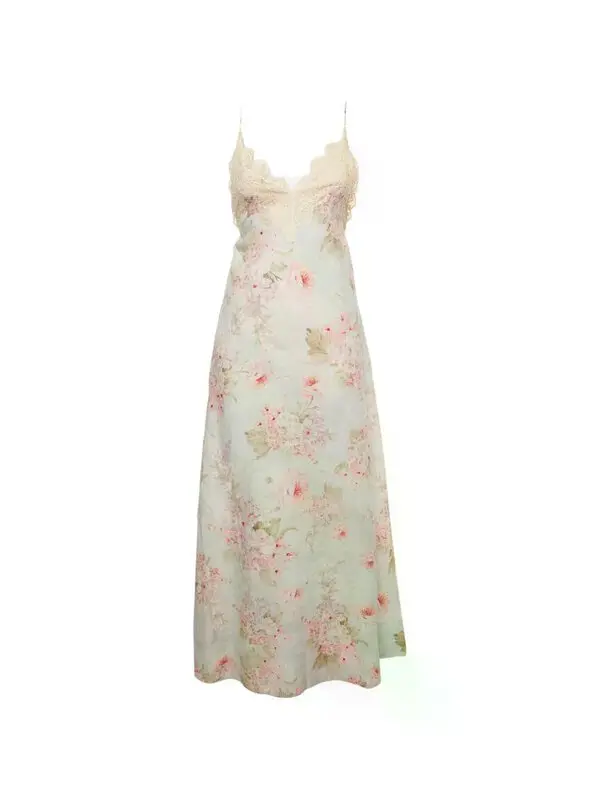 Zimmermann Halliday Floral-print Maxi Dress - Blue