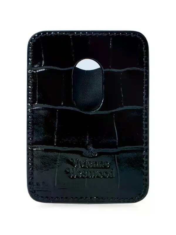 VIVIENNE WESTWOOD Croc-embossed Orb Card Holder