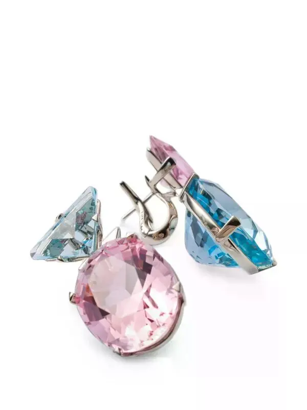 Prada Couleur Vivante Morganite And Aquamarine Pendant Earrings - Silver