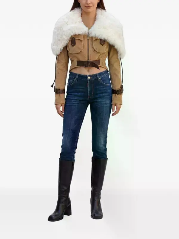 Dsquared2 Shearling-collar Corduroy Jacket