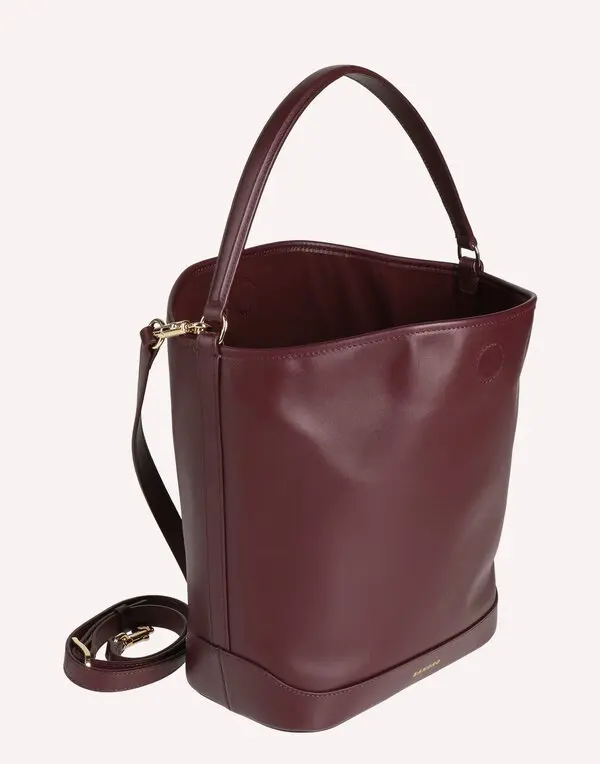 Sandro Handbag Burgundy Cowhide