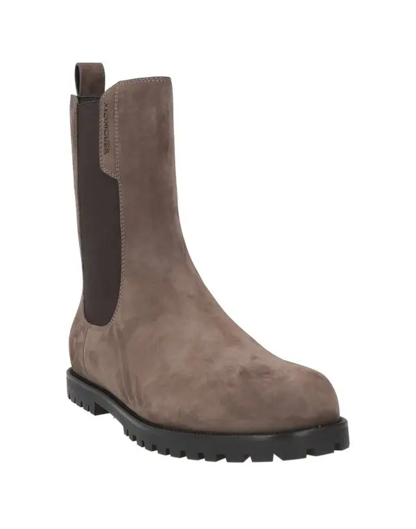 Moncler Ankle Boots Khaki Size Leather