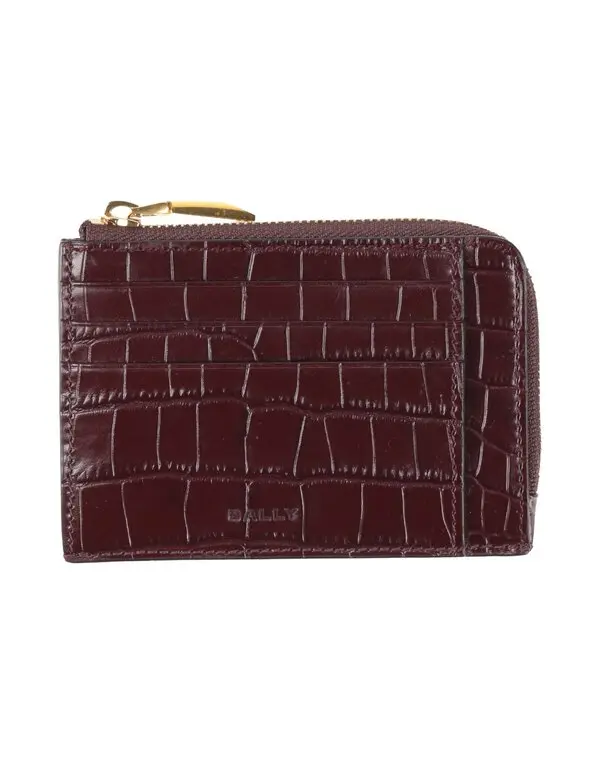 Bally Cardholder Burgundy Leather