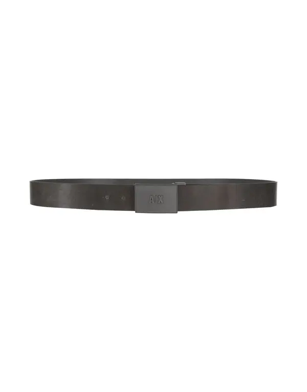Armani Exchange Belt Charcoal Size Cow Leather