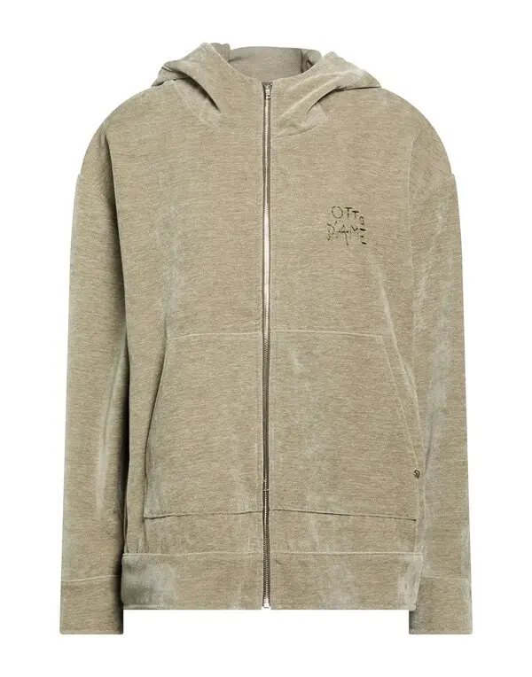 OTTOD'AME Sweatshirt Khaki Size Polyester, Elastane
