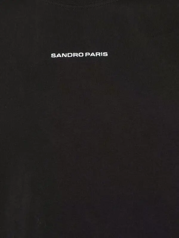 Sandro Logo-embroidered Crew-neck T-shirt