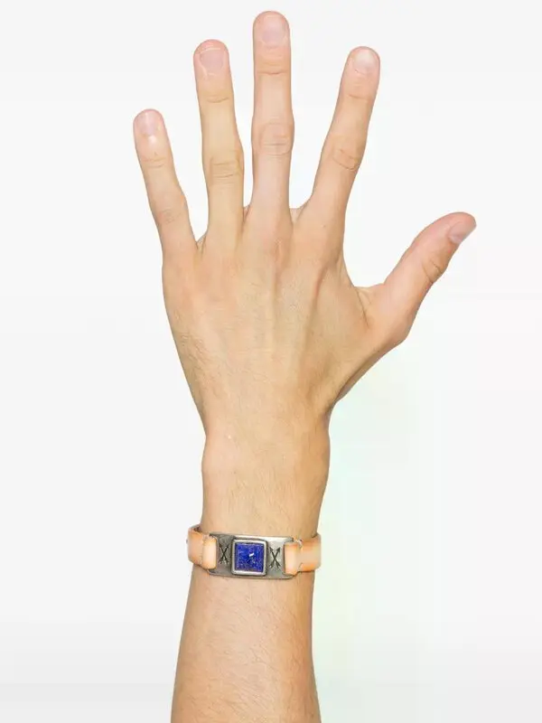 ERALDO Lapis Lazuli Embellished Leather Bracelet