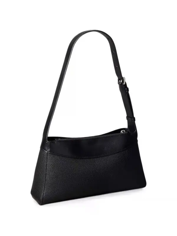 Calvin Klein Grainy-texture Twist-lock Shoulder Bag - Black