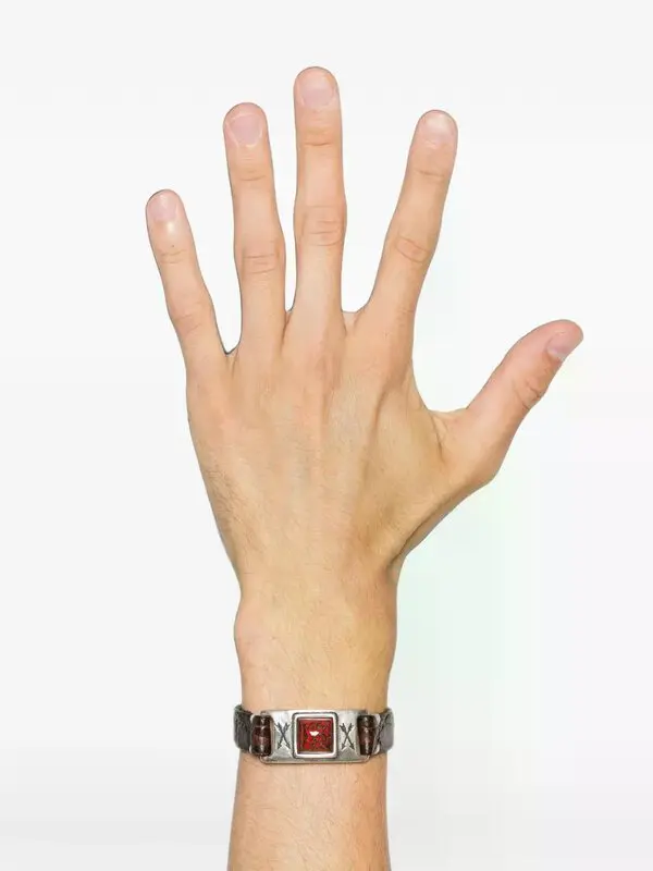 ERALDO Stone-embellished Leather Bracelet