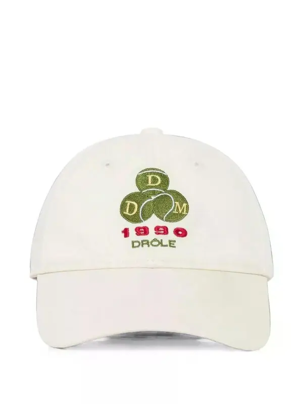 Drole De Monsieur Funny 1990 Logo-embroidered Baseball Cap - White