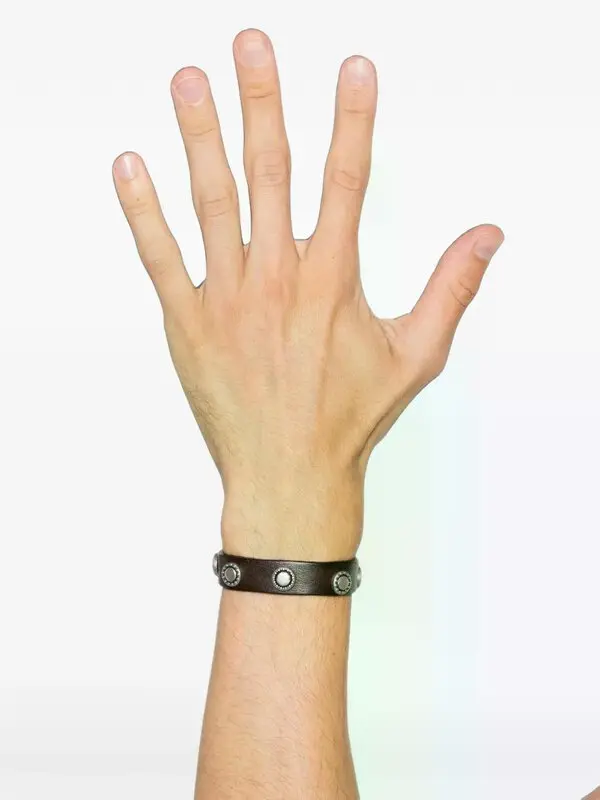 ERALDO Stud-embellished Leather Bracelet
