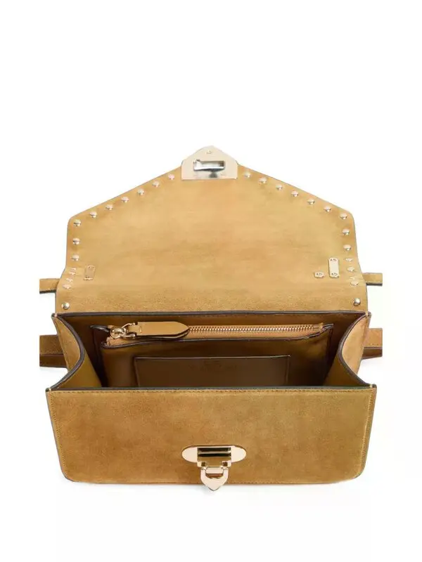 Valentino Garavani Rockstud Small Shoulder Bag In Suede