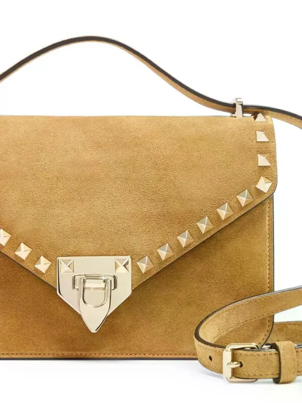 Valentino Garavani Rockstud Small Shoulder Bag In Suede