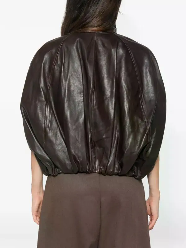 Simkhai Leather Cape Jacket - Brown