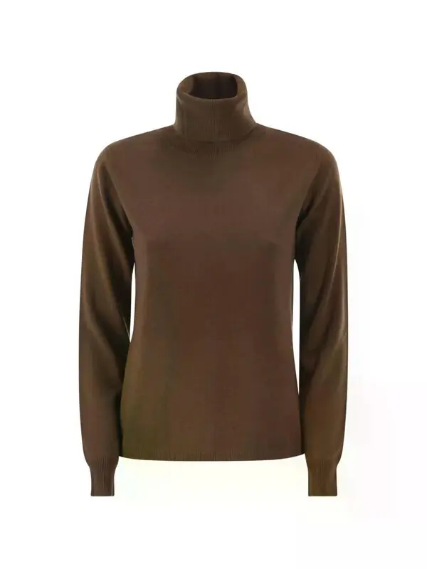 Max Mara Roll-neck Fine-knit Sweater - Brown