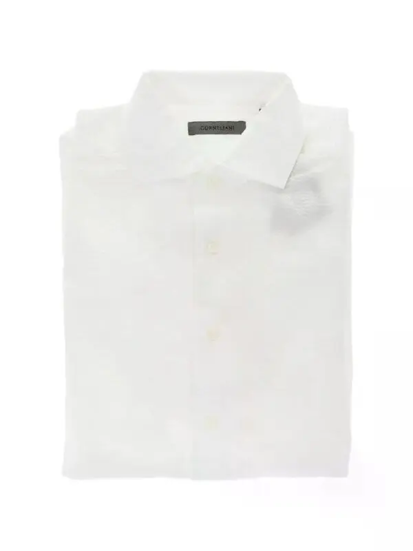 Corneliani Honeycomb-pattern Short-sleeve Shirt