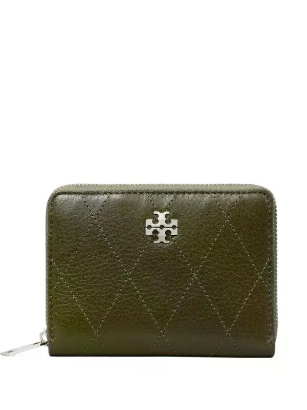 Tory Burch Small Charlie Quilted Zip-around Wallet - Green