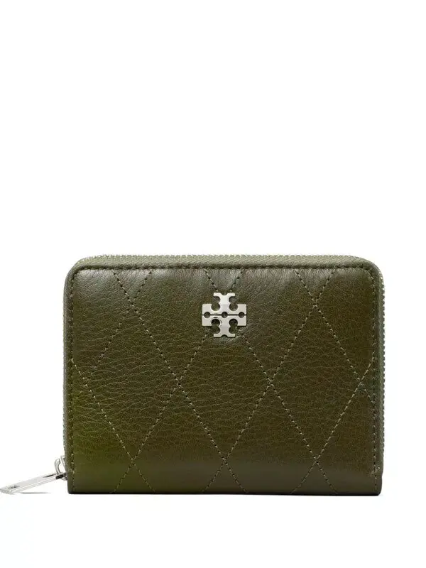 Tory Burch Small Charlie Quilted Zip-around Wallet - Green