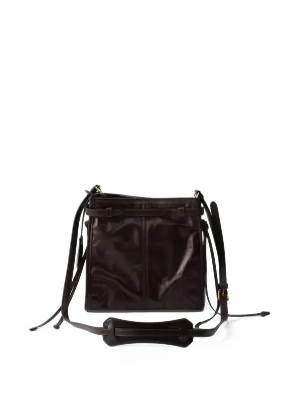 Prada Bonnie Leather Mini Shoulder Bag - Brown