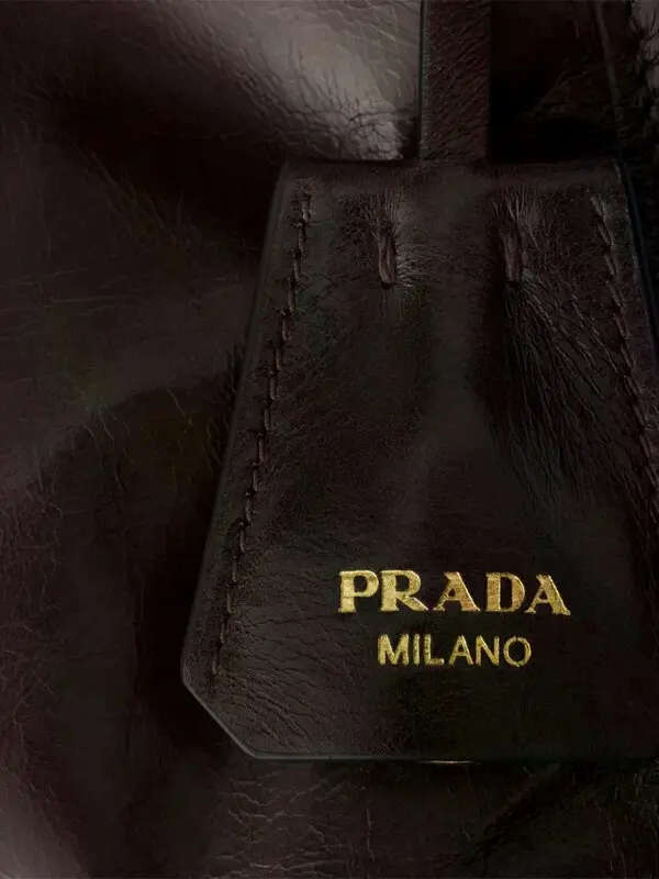 Prada Bonnie Leather Mini Shoulder Bag - Brown