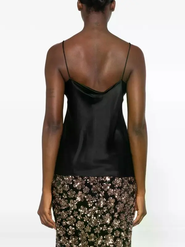 Max Mara Satin Spaghetti-strap Top